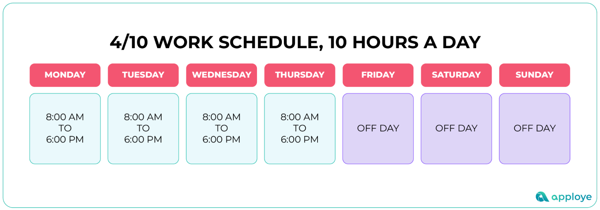 4 10 Work Schedule A Comprehensive Guide To A Four Day Workweek 4 10 Work Schedule A Comprehensive Guide To A Four Day Workweek