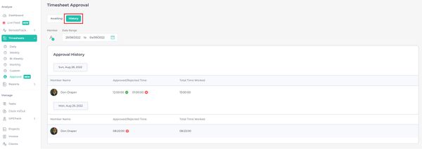 How does timesheet approval work?