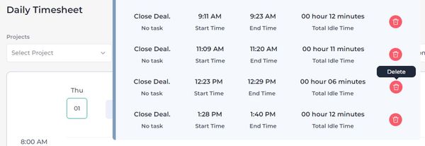 Idle Time Overview in Apploye